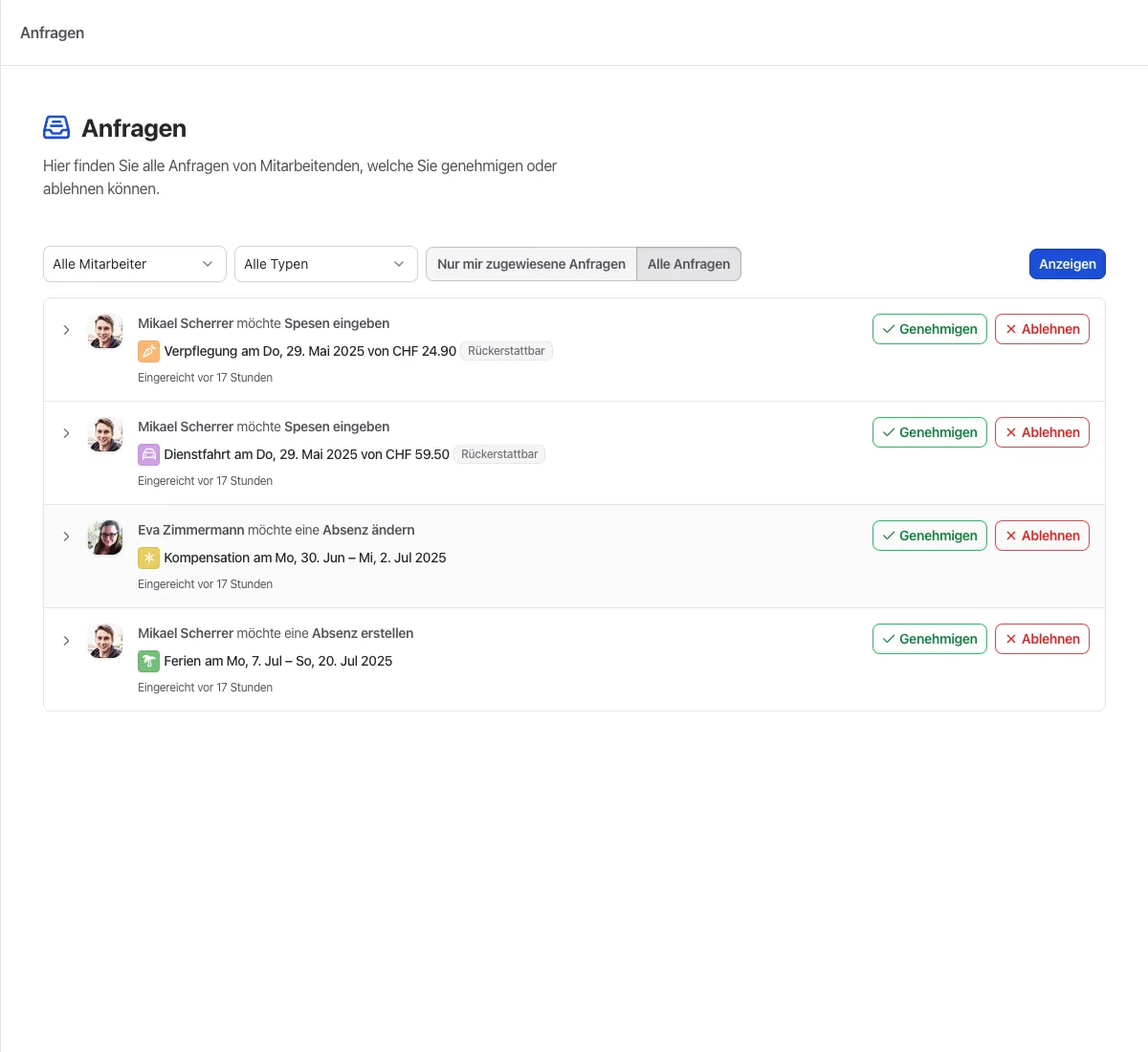 Absenzen und Ferien - ohne Hin und Her. - hakuna